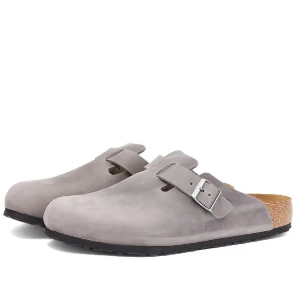 BIRKENSTOCK Boston Sfb Clog 7 | Clothing - Iron Oiled Leather ...