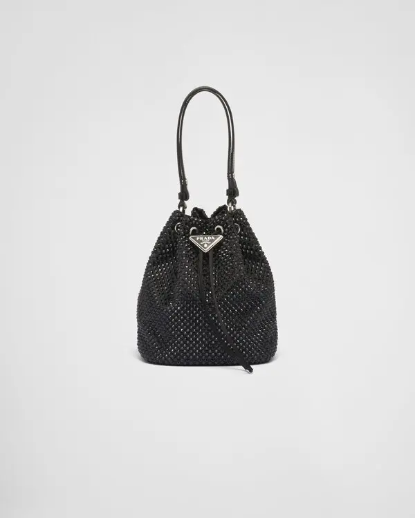 Prada Mini Satin Bag With Crystals