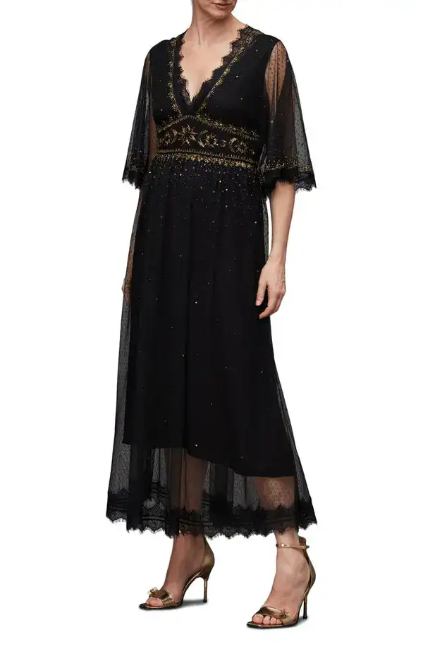 metallic embroidered maxi dress Imelda Metallic Embroidered Maxi Dress by Ramy Brook main image 0