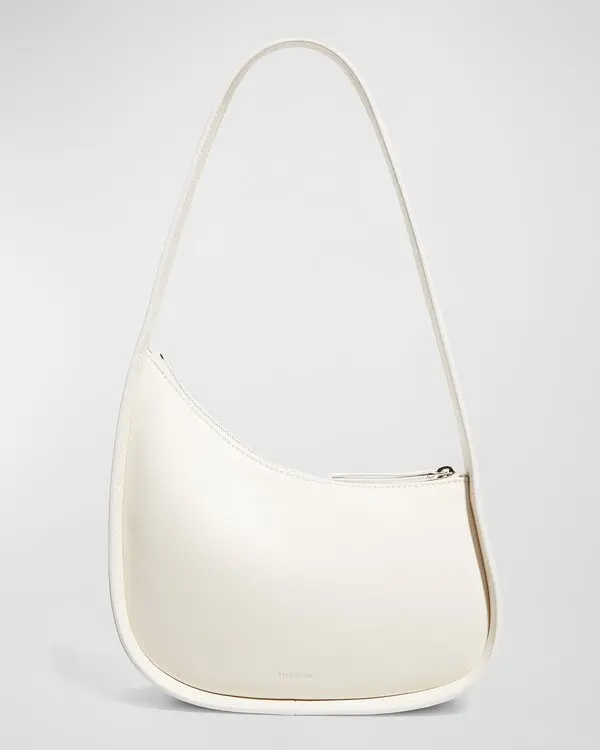 THE ROW Half Moon Hobo Bag In Calfskin Leather - New Ivory | Editorialist