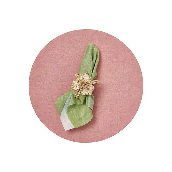 MODE LIVING Chic Denim Placemats, Set Of 4 - White/pink