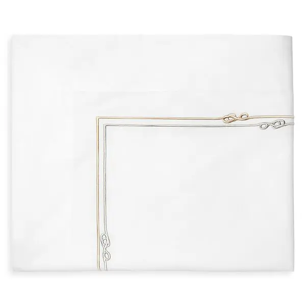 SFERRA Squillo Flat Sheet, Twin - White/platinum