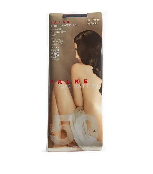 Falke Pure Matt 50 Knee-high Socks - Grey