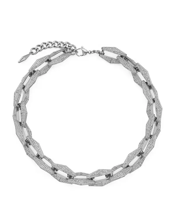 JIMMY CHOO Embellished Chain Necklace - Silver