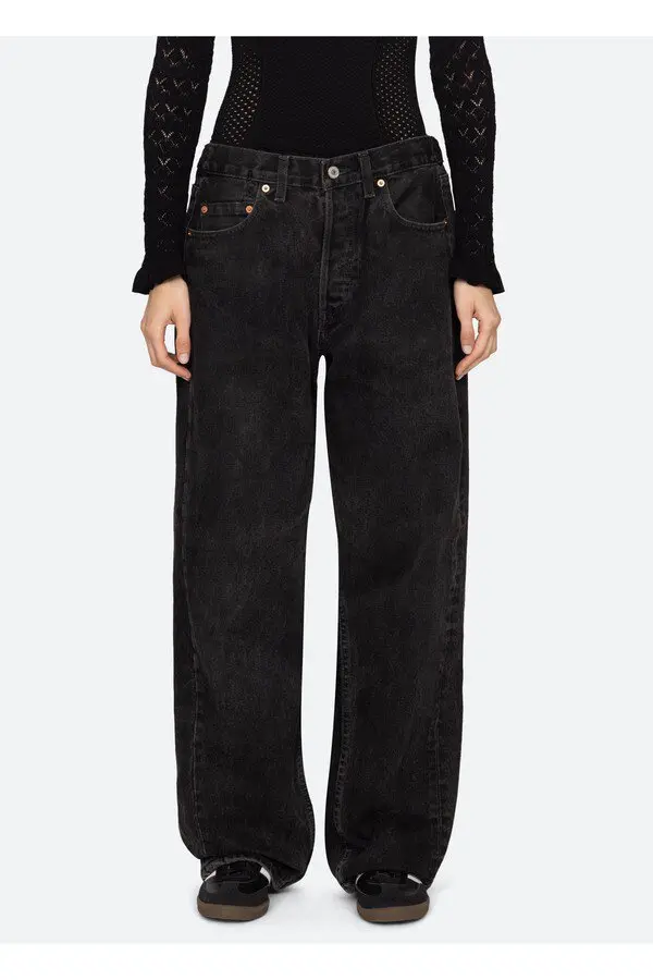 Sea Elena Baggy Denim Pants - Black