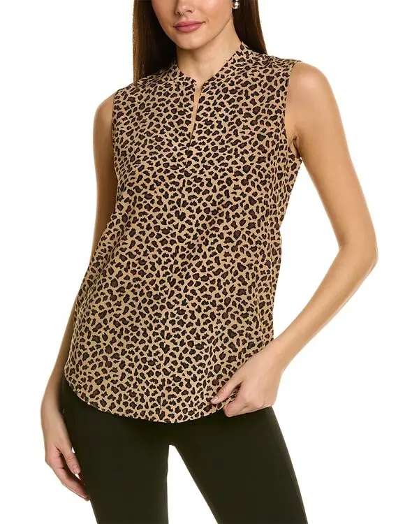Buy St. John Spotted Leopard Silk Top - Black At 59% Off | Editorialist