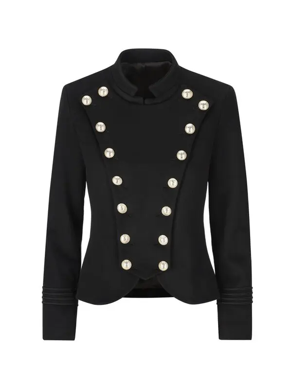 IL TABARRO Virgin Wool Tabard With Gold Buttons