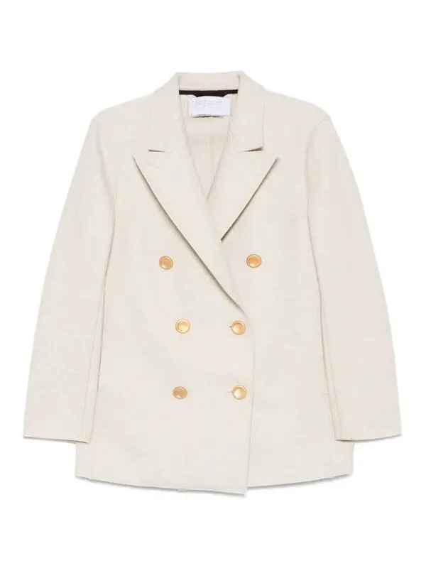 Harris Wharf London Wool Double-breasted Coat - Beige