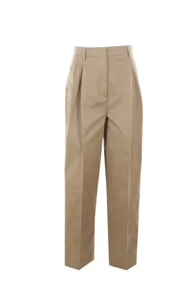 Prada Oversized Cotton Trousers - Brown