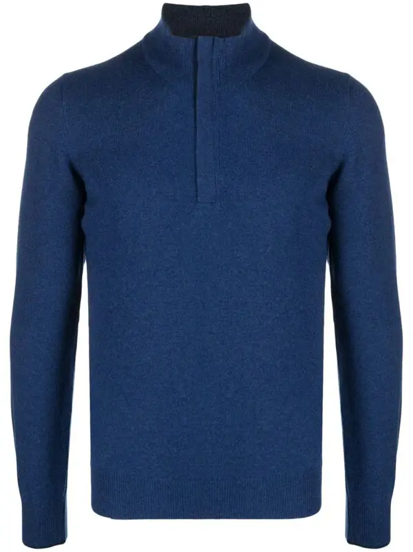 FILERIA Mélange-effect Half-zip Jumper