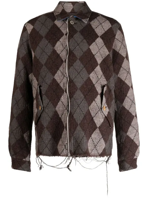 UNDERCOVERISM Argyle Wool-blend Jacket - Multicolour
