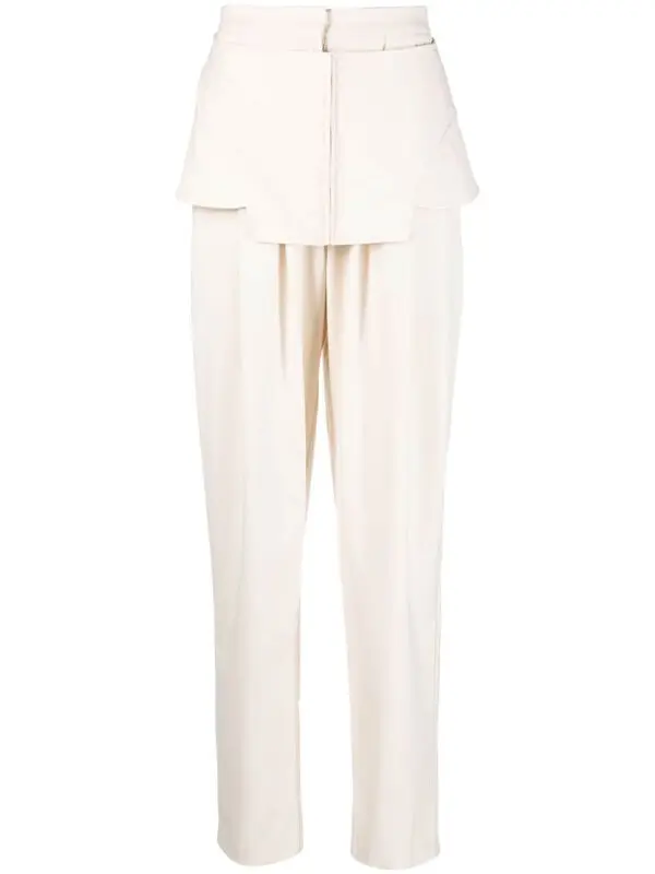 ANDREĀDAMO Corset-detail Straight-leg Trousers
