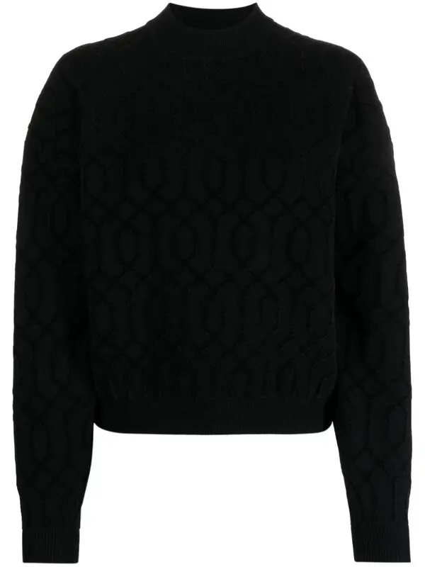 Emporio Armani Patterned Intarsia Knit Jumper