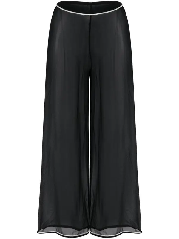 BODE Juana Sheer Silk Trousers - Black