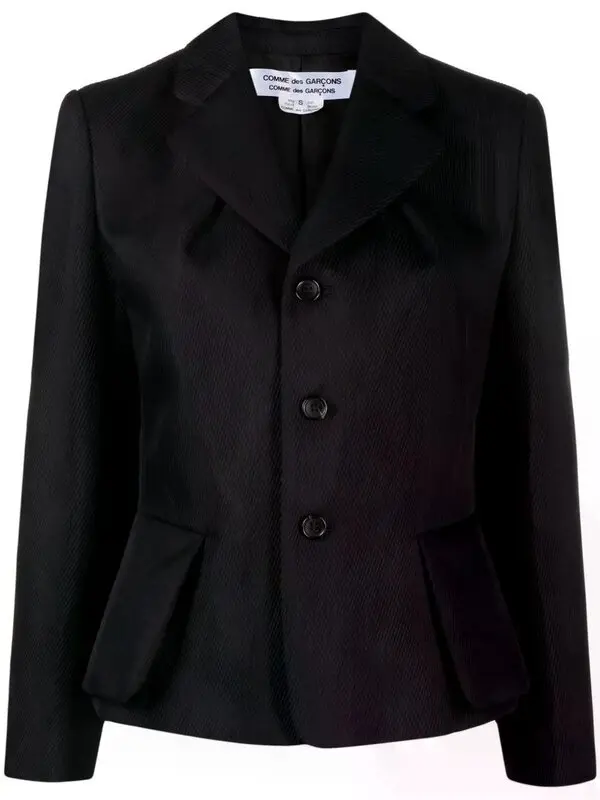 Comme Des Garçons Single-breasted Textured Blazer