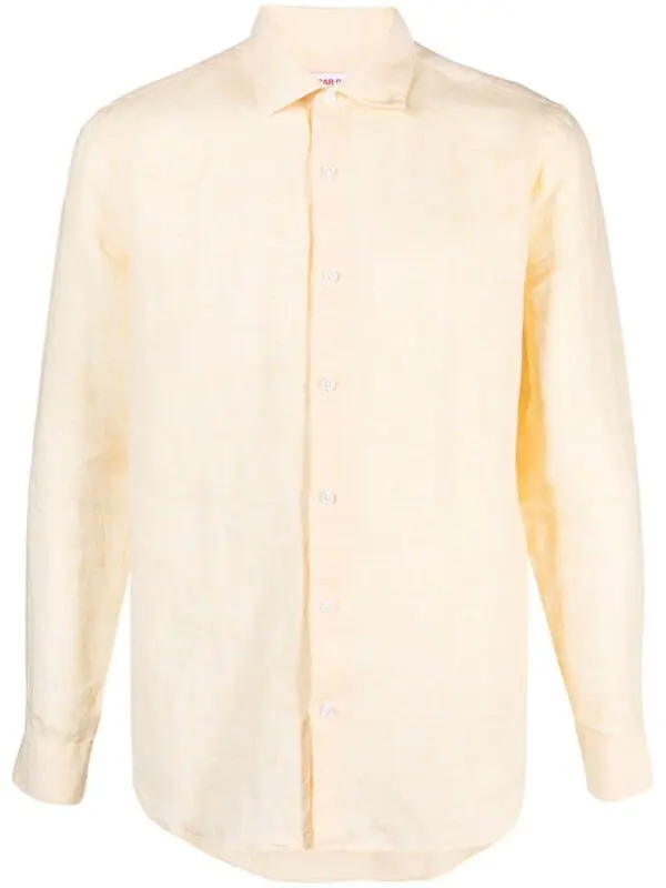 Orlebar Brown Giles Long-sleeve Linen Shirt - Yellow