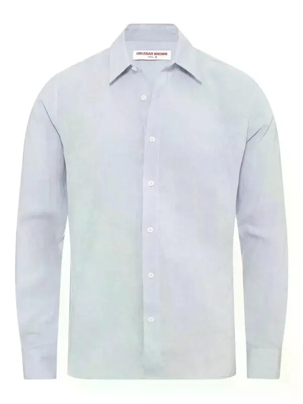 Orlebar Brown Justin Linen Shirt - Blue