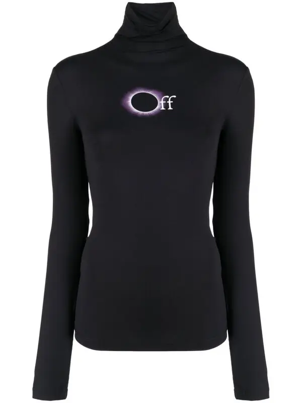 Off-White Logo-print Roll-neck Top