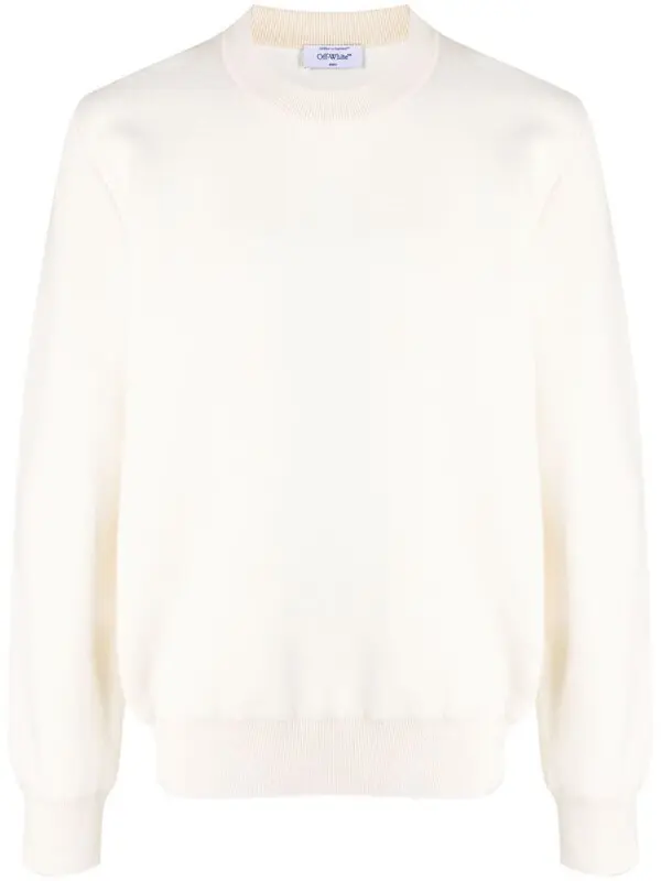 Off-White 3d Arrows Cotton Sweatshirt - Neutrals