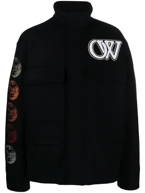 Off-White Varsity Wool-blend Jacket - Black