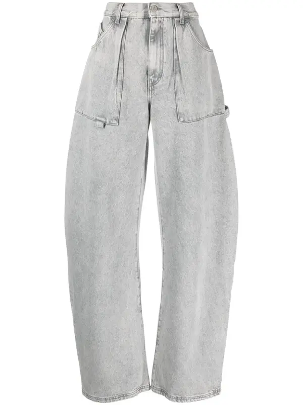 Attico Effie High-waist Wide-leg Jeans