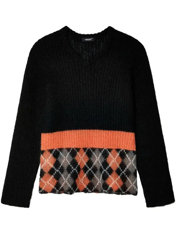 UNDERCOVERISM Geometric-pattern Crew-neck Jumper
