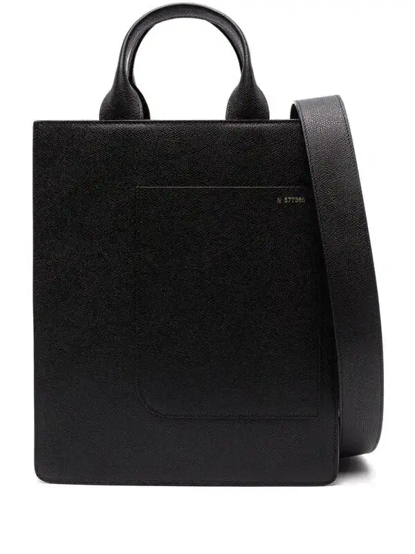 Valextra Mini Boxy Leather Tote Bag Black 10% Off Editorialist