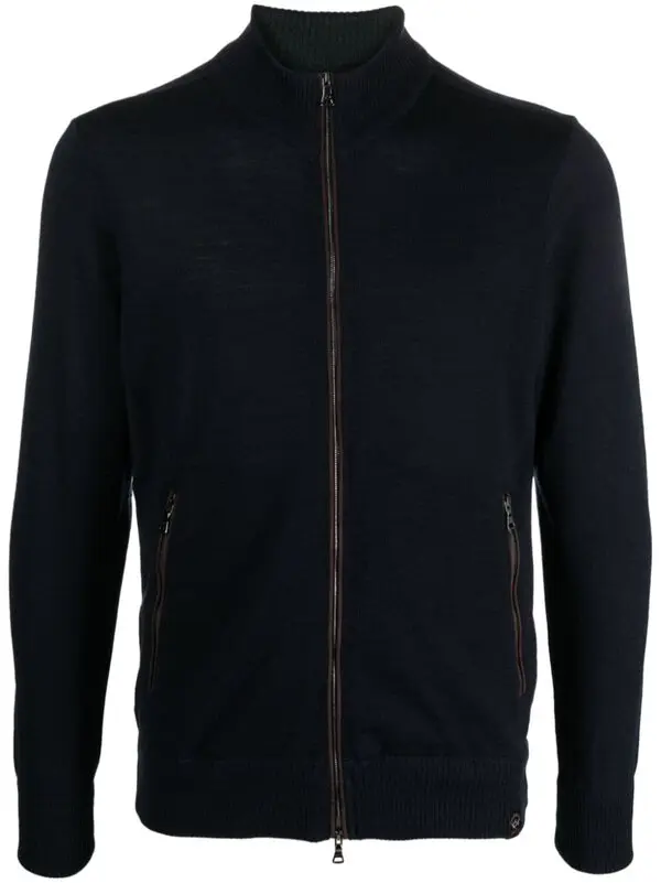 Paul & Shark High-neck Virgin Wool Cardigan