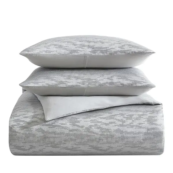 Vera Wang Illusion Grey Duvet Cover Set