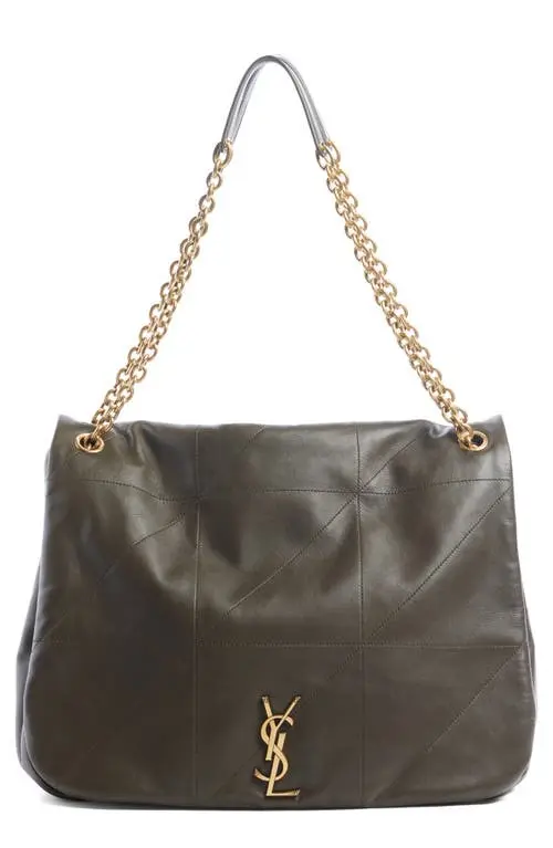 Saint Laurent Jamie 4.3 Patchwork Leather Tote - Light Musk