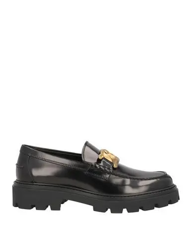 TOD'S Loafers In Leather With Metal Appliqués