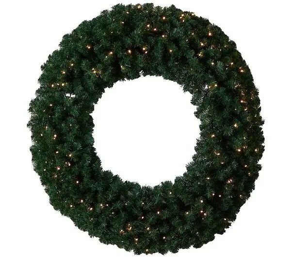 NEARLY NATURAL 48-in Christmas Wreath With 200 Ite Leds