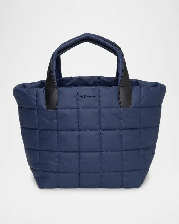 VEECOLLECTIVE Porter Medium Quilted Tote Bag - Deep Sea