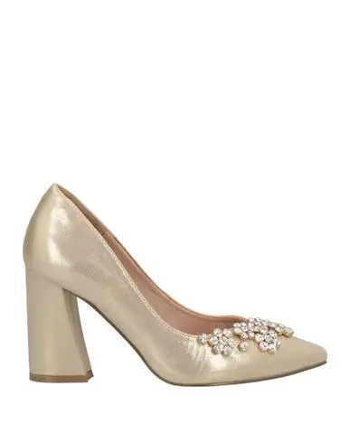 Menbur Pumps In Textile Fibers With Crystal Embellishments - Grey