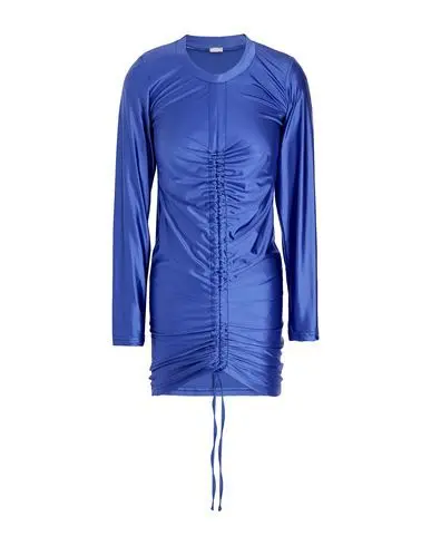 8 By Yoox Satin Ruched Mini Dress In Blue - 64% Off | Editorialist