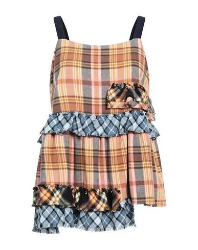 SEMICOUTURE Flannel Tartan Peplum Top
