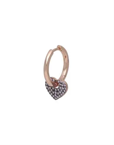 KURSHUNI Heart Earring In Silver And Cubic Zirconia