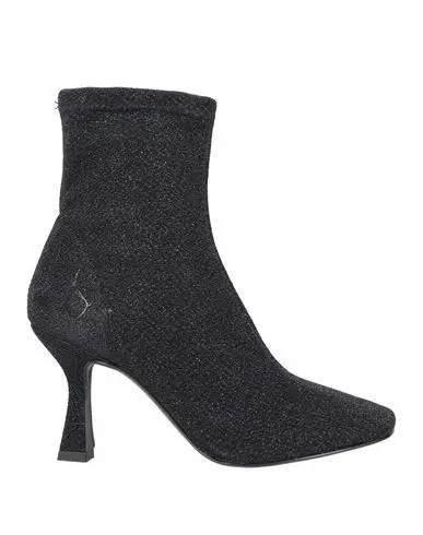 NILA & NILA Textile Fiber Ankle Sock Boots - Black