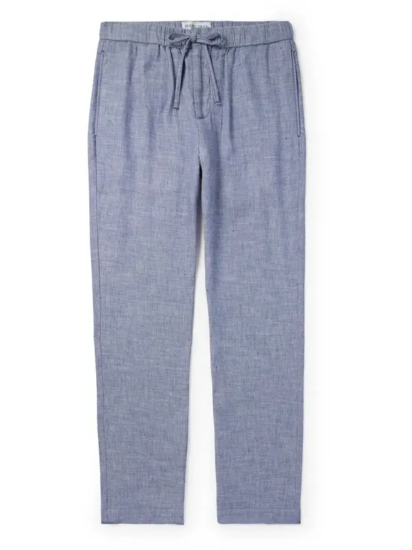 Frescobol Carioca Straight-leg Linen And Cotton-blend Trousers