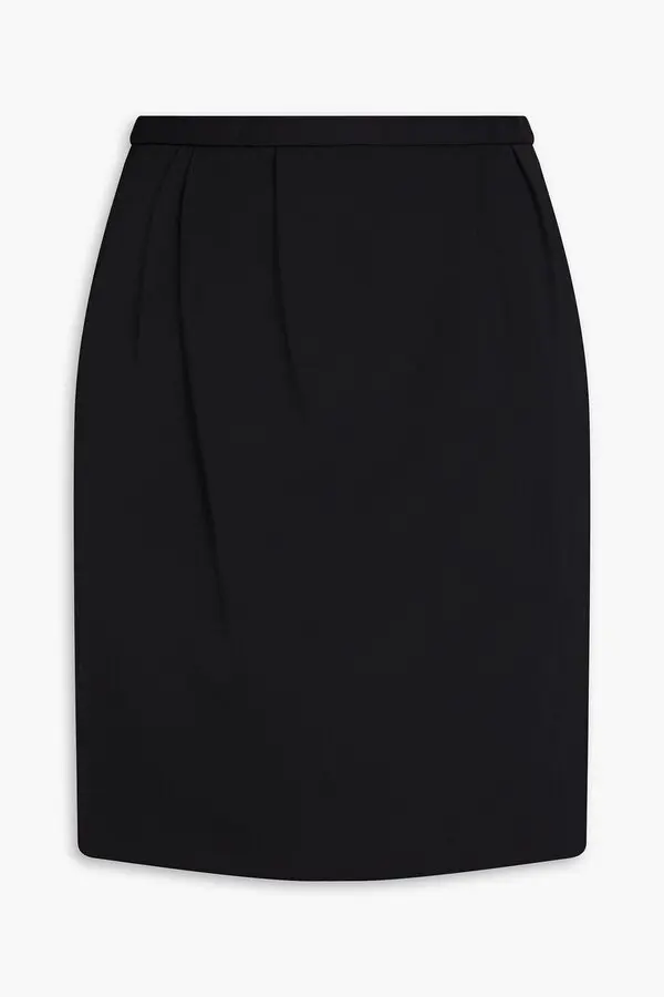 Theory Pleated Twill Mini Wrap Skirt - Black