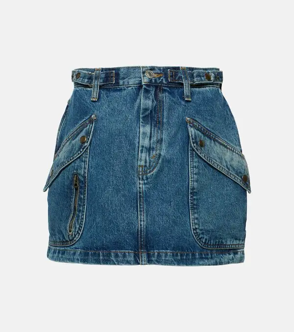 RE/DONE Racer Denim Miniskirt