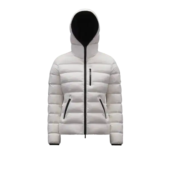 Moncler Herbe Short Down Jacket - White | Editorialist