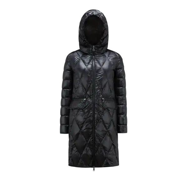 Moncler Serilong Long Down Jacket - Black | Editorialist