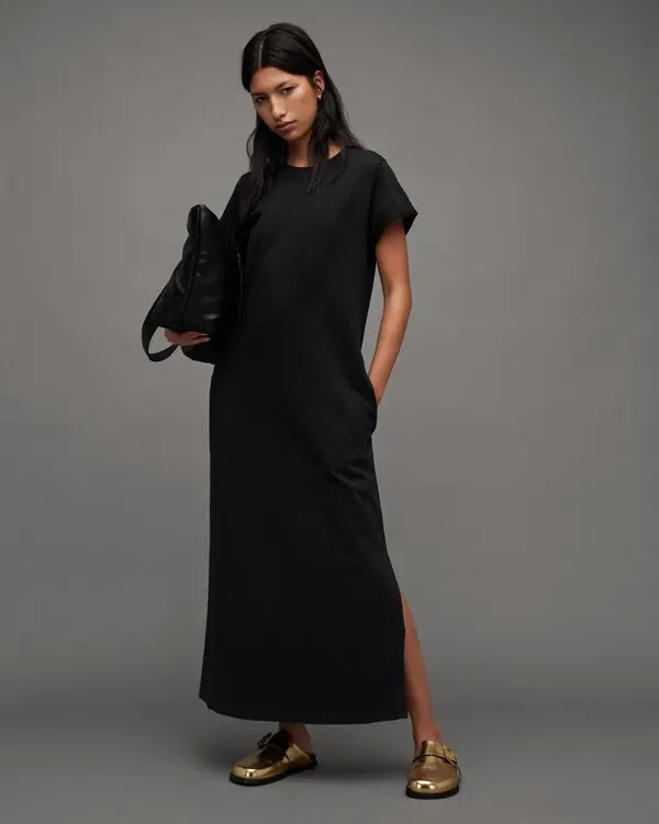 knee length dresses for ladies Anna Ruffle-Detail Maxi Dress – shopUNIQUES.com