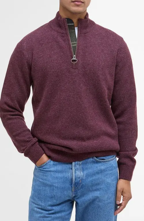 Barbour Holden Wool Pullover - Ruby Marl