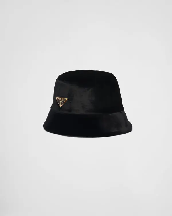 Prada Velvet Bucket Hat