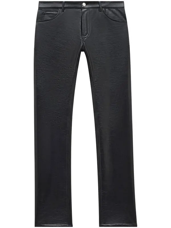 COURREGES Faux Leather Trousers - Black