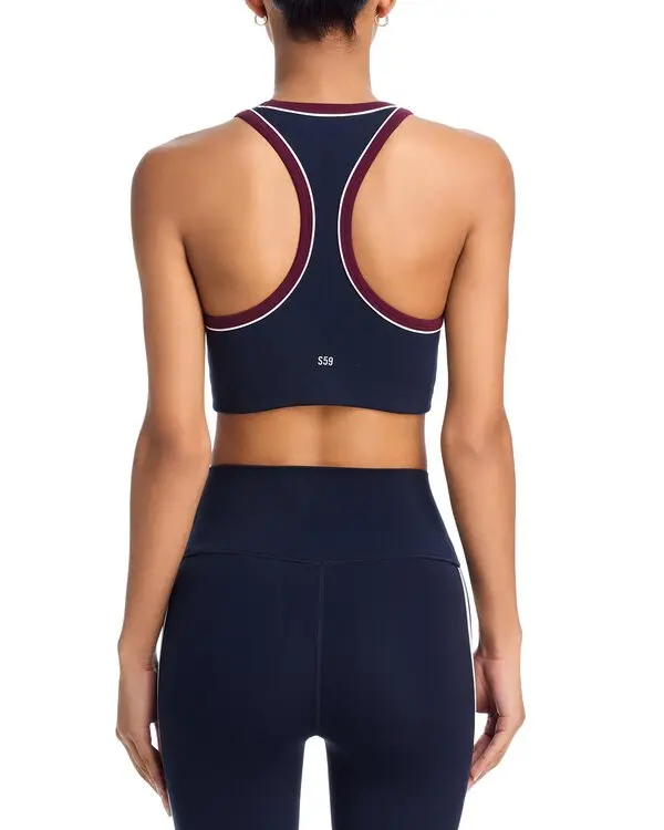 Splits59 Robbie Airweight Sports Bra - Indigo/dark Cherry