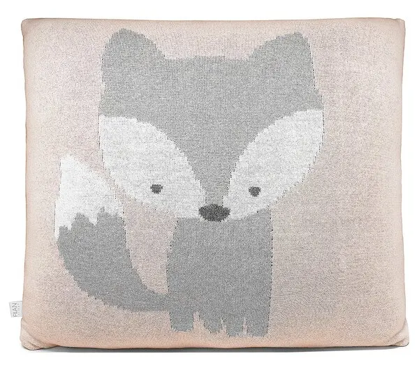 RIAN TRICOT Cushion Fox Soft Pink