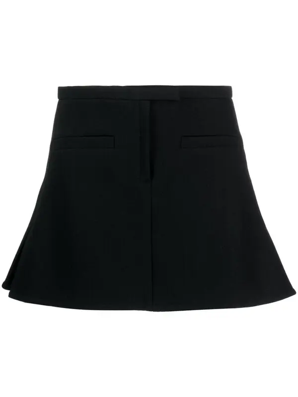 COURREGES Tailored Crepe Trapeze Miniskirt